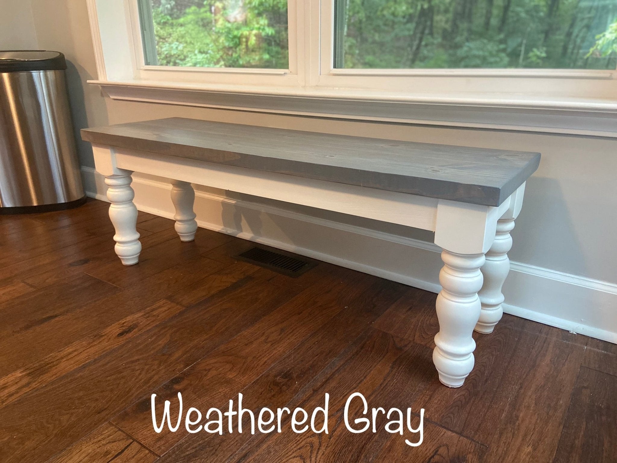 Chunky Farmhouse Bench – Seeds & Sawdust