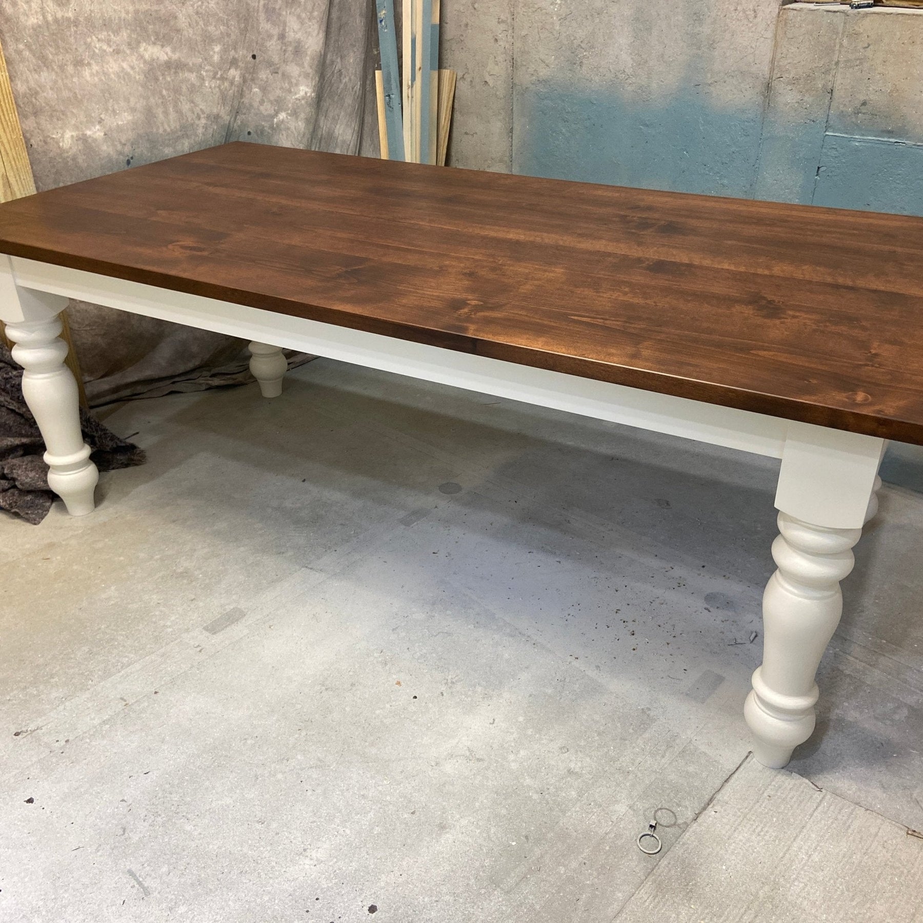 Classic Farmhouse Table | Chunky Legs – Seeds & Sawdust