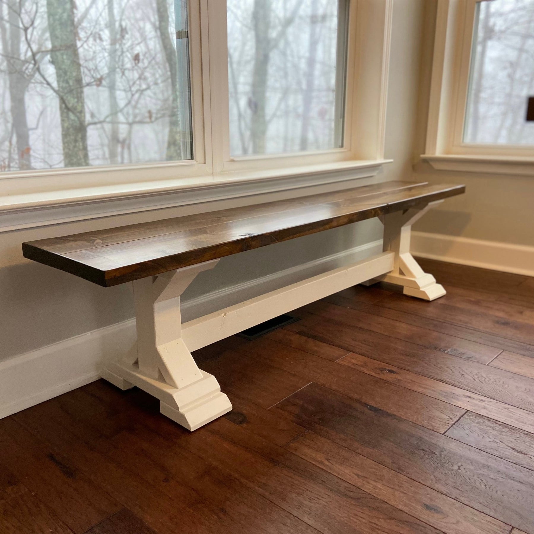 Grayson Farmhouse Bench – Seeds & Sawdust
