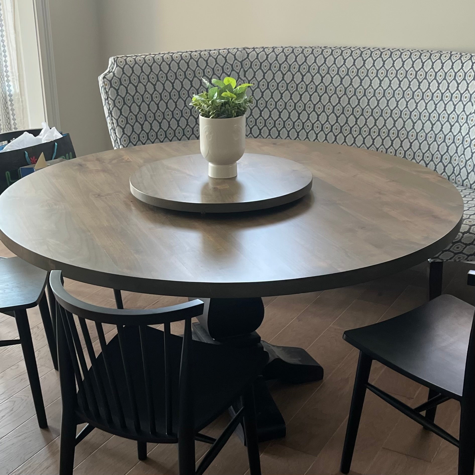 Handcrafted Wooden Lazy Susan – Low Profile with Ball-Bearing Base ...