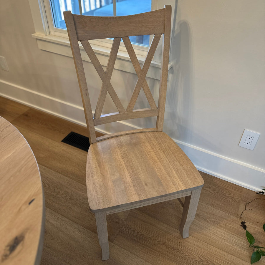 Wooden Double X Back Chair – Seeds & Sawdust